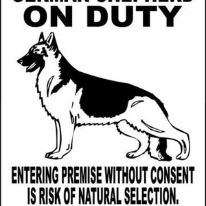 German Shepherd Dog Aluminum Sign: 9x12, or 12x18 - Etsy