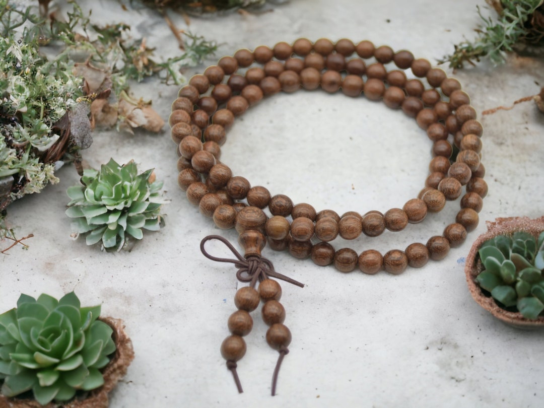 108 Count African Wooden Mala Buddhist Prayer 8mm Beads - Etsy