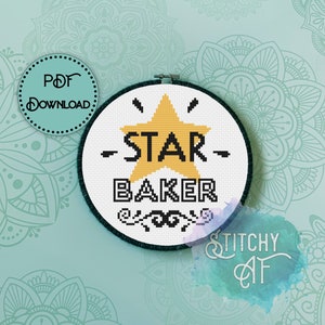 GBBO - GBBS - Cross Stitch Pattern Set - 3 Patterns - British Bake Off ...