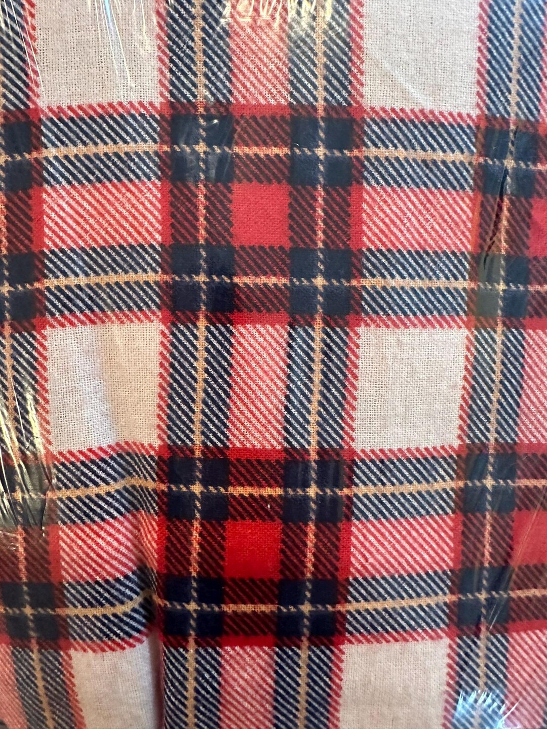 Red Blue Yellow White Buffalo Plaid Check Gingham Cotton Flannel Fabric ...