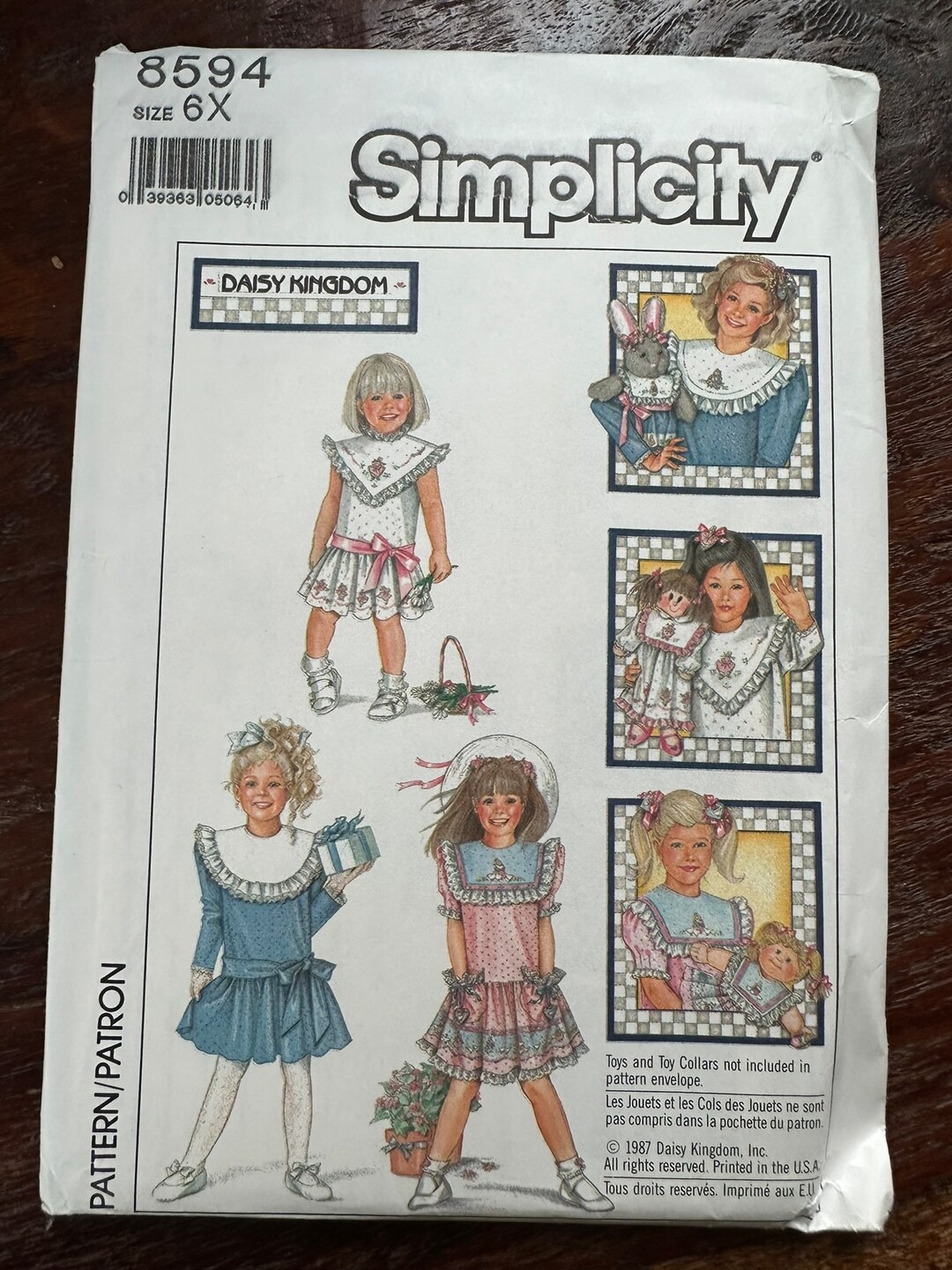 Simplicity Pattern 8594 Uncut Size 6X Kids Girls Daisy Kingdom Drop ...