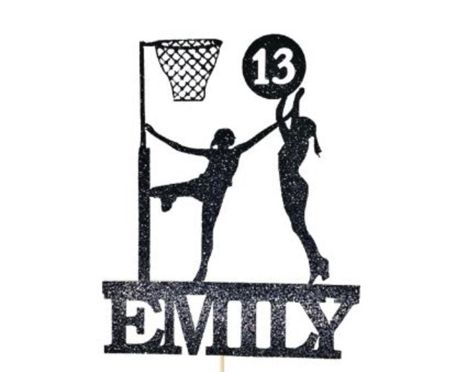 192. Netball Cake Topper Choose Your Name Age & Colour - Etsy