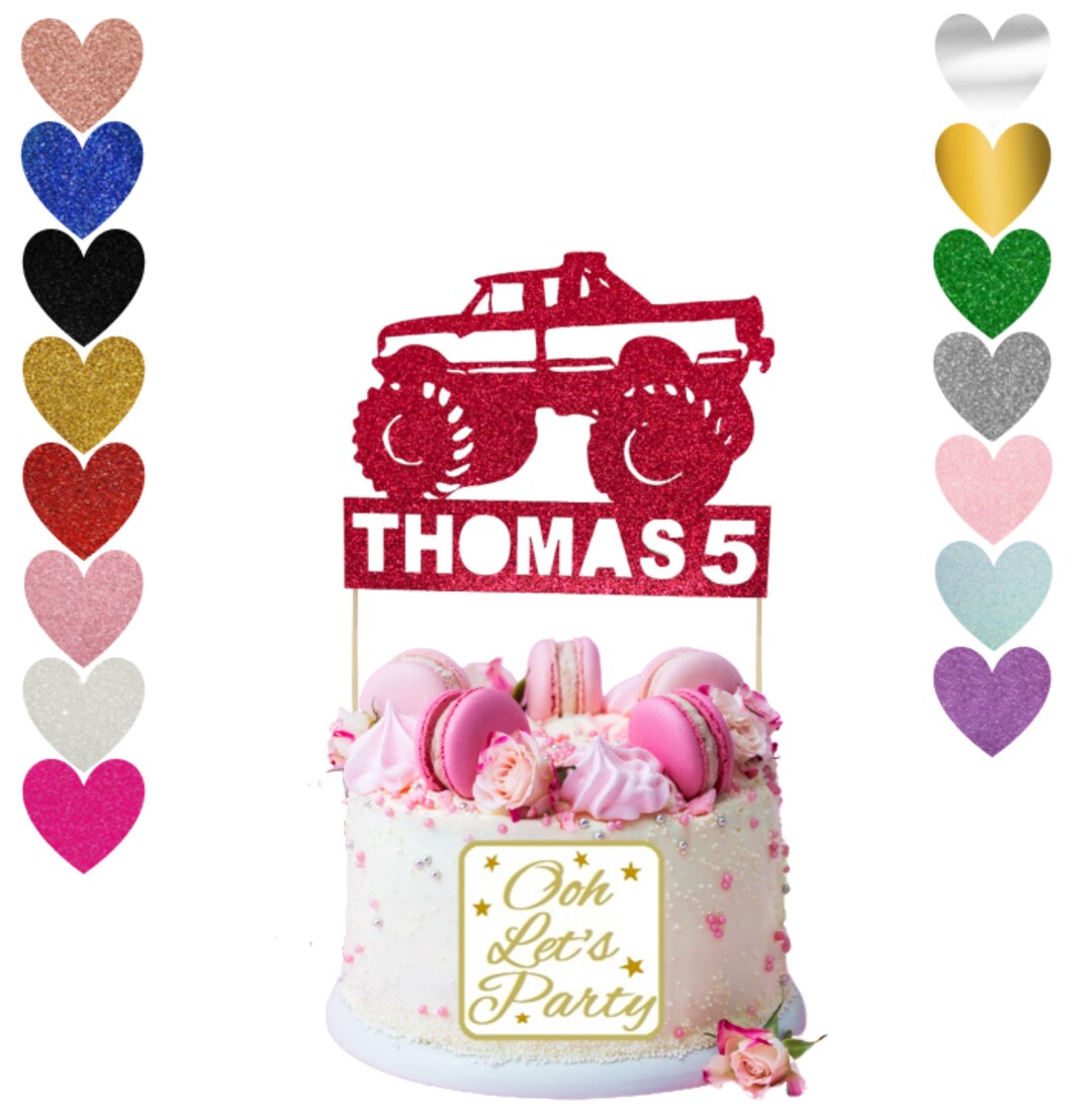 Extra Large Personalised Truck Cake Topper, Birthday, Wedding, Premium ...