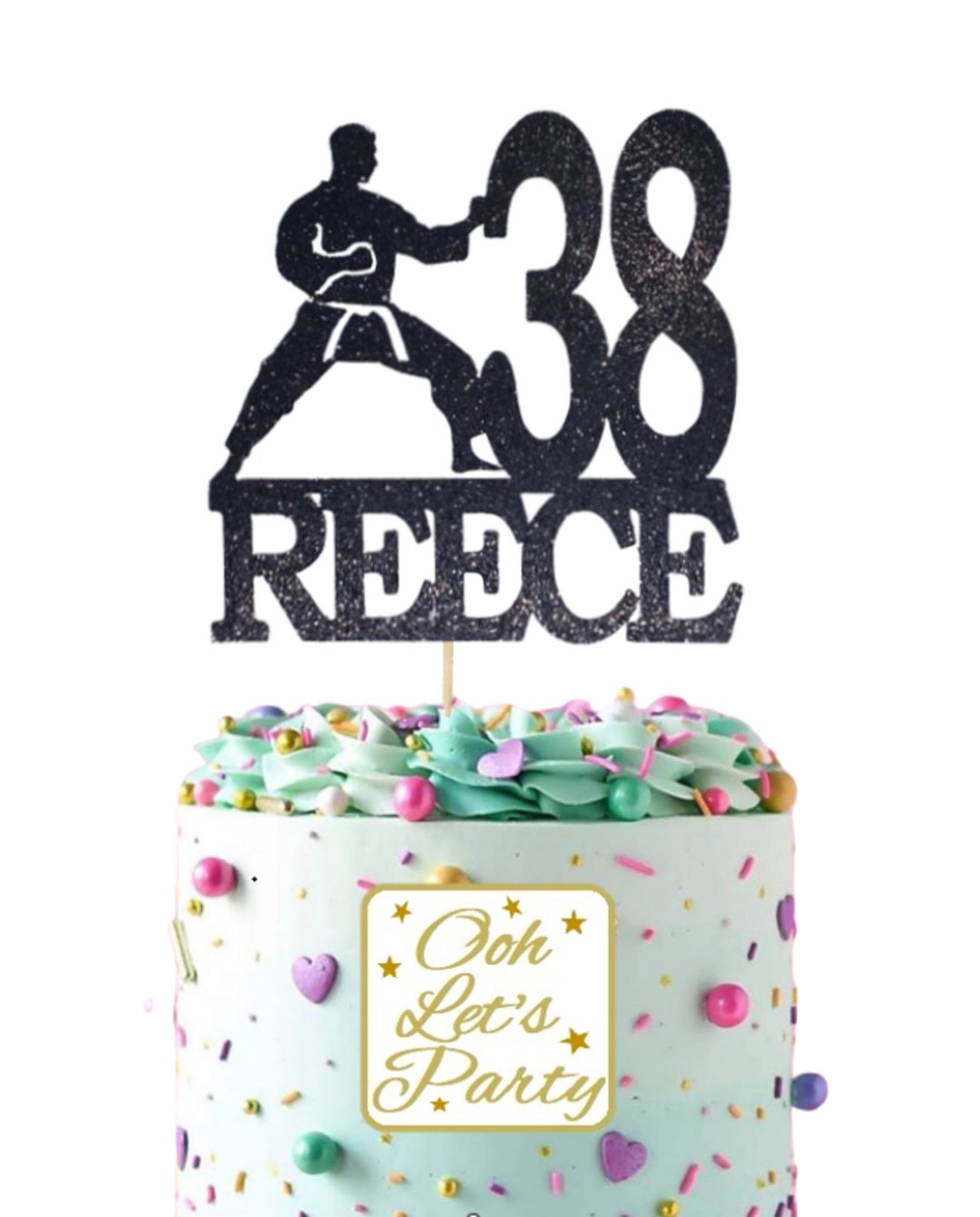 Karate, Taekwondo, Judo Cake Topper, Choose Your Name, Age & Colour ...