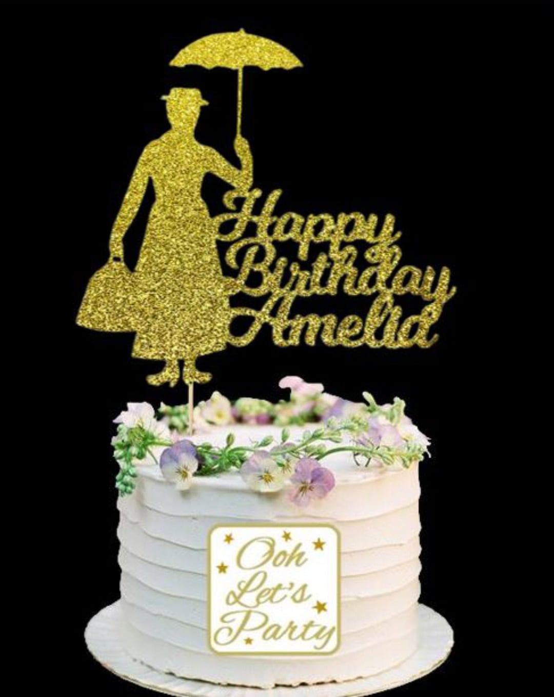 Extra Large Mary Poppins Birthday Cake Topper, Choose Your Name, Cake ...