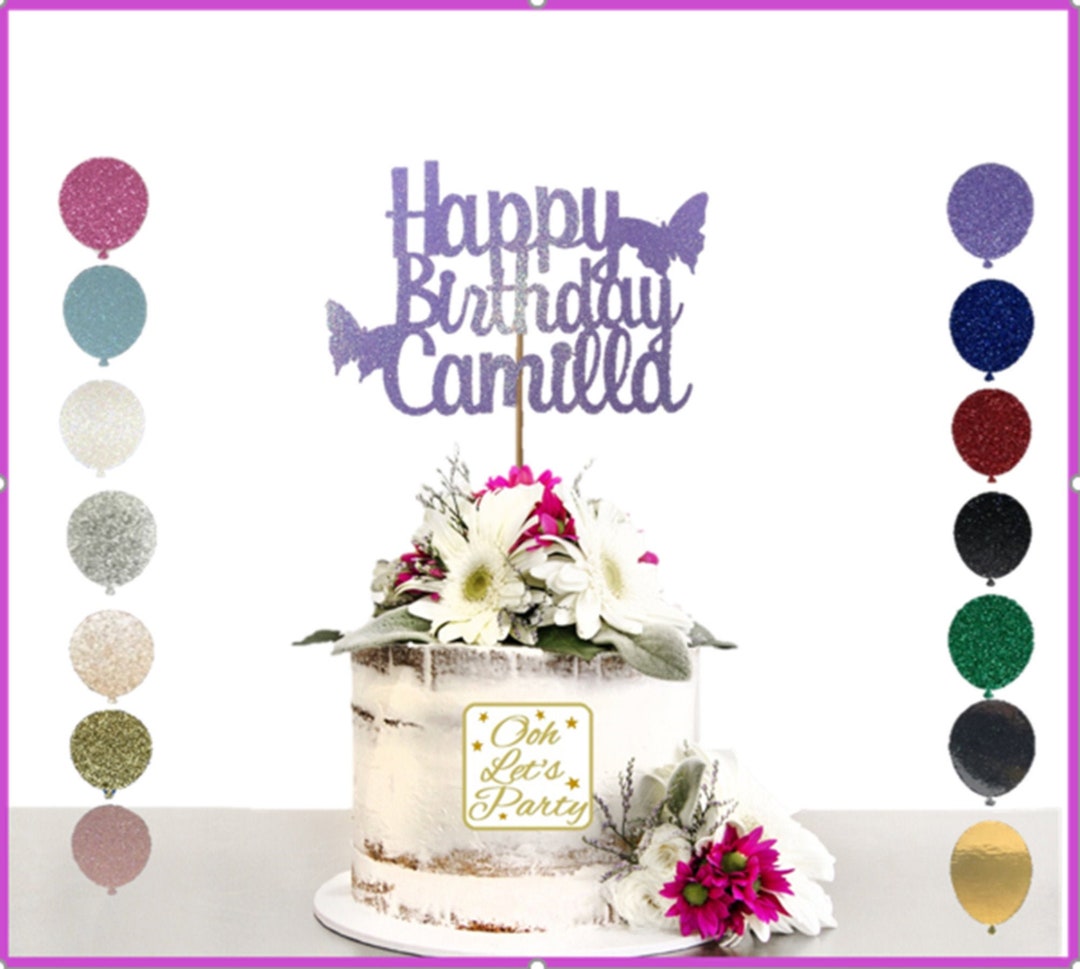 Extra Large Cake Topper, Birthday, Personalised Cake Topper, Butterfly ...