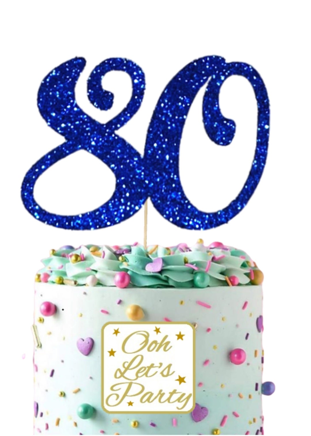 Age Birthday Cake Topper, Choose Your Age & Colour. - Etsy