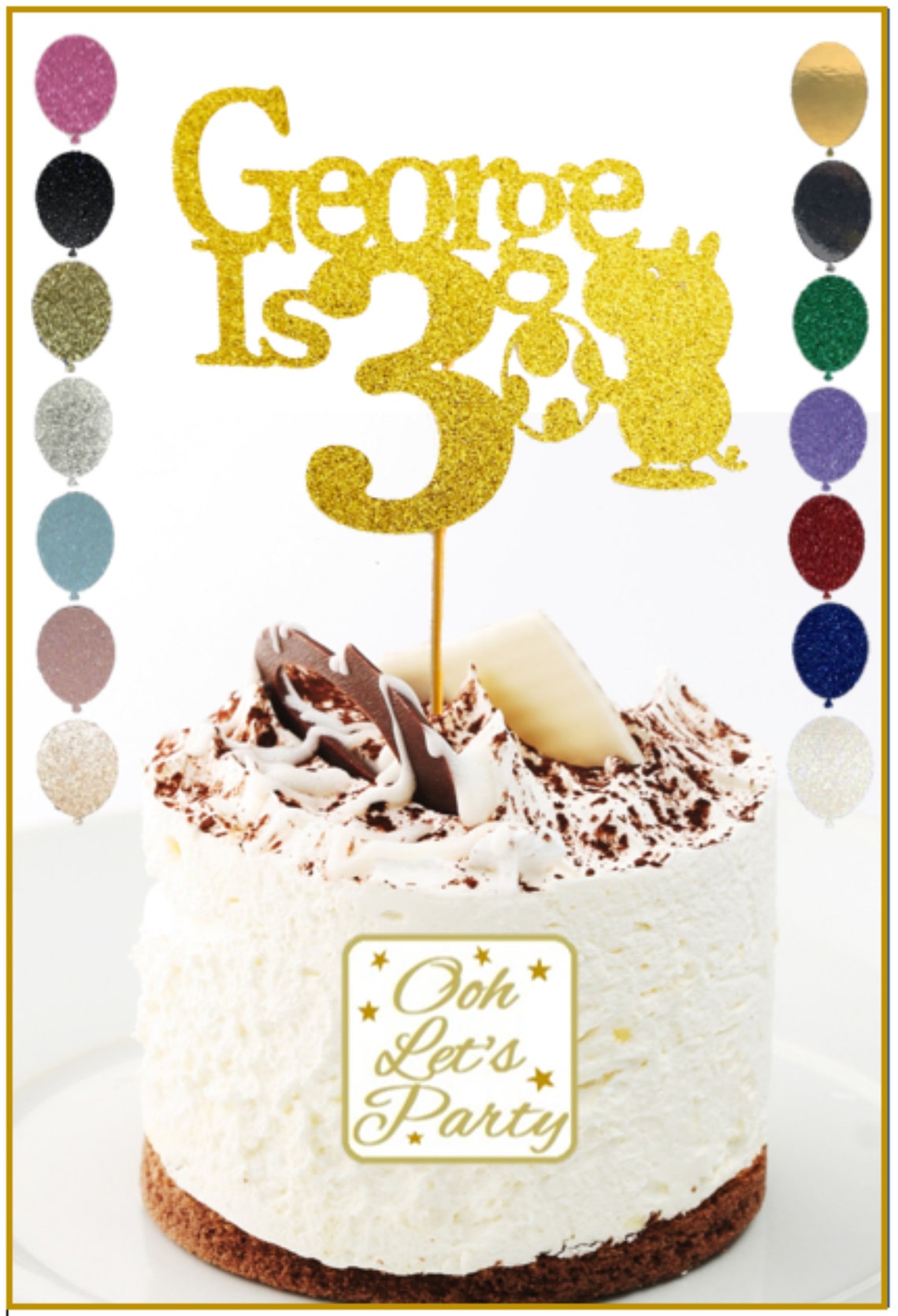 Children's Cake Topper, Personalised Cake Topper, Choose Your Name ...
