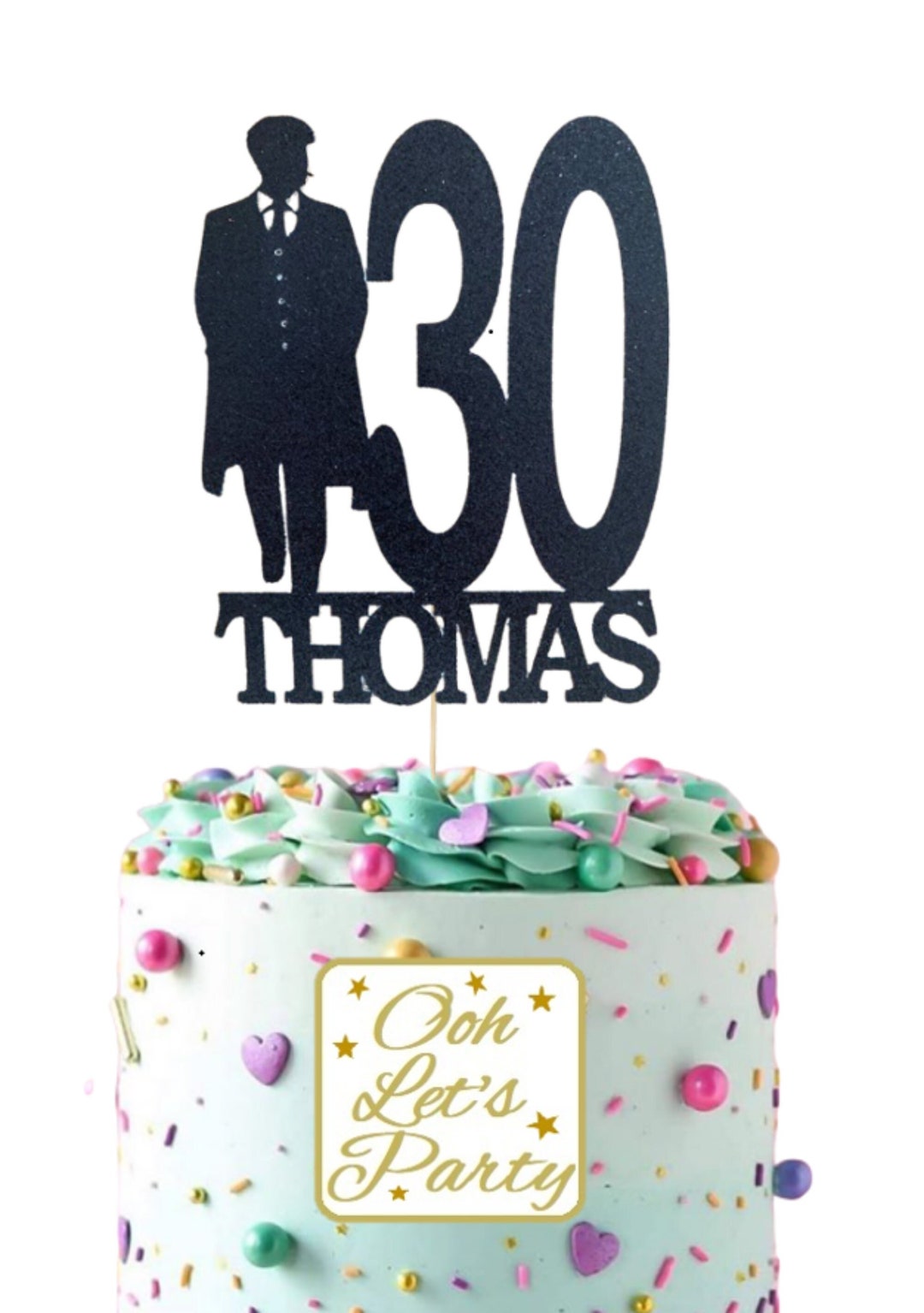 Extra Large Birthday Cake Topper, Personalise With Your Name, Age ...