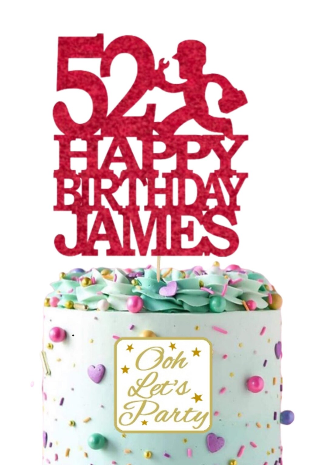 Birthday Plumber Cake Topper, Choose Your Name, Age & Colour, Party ...