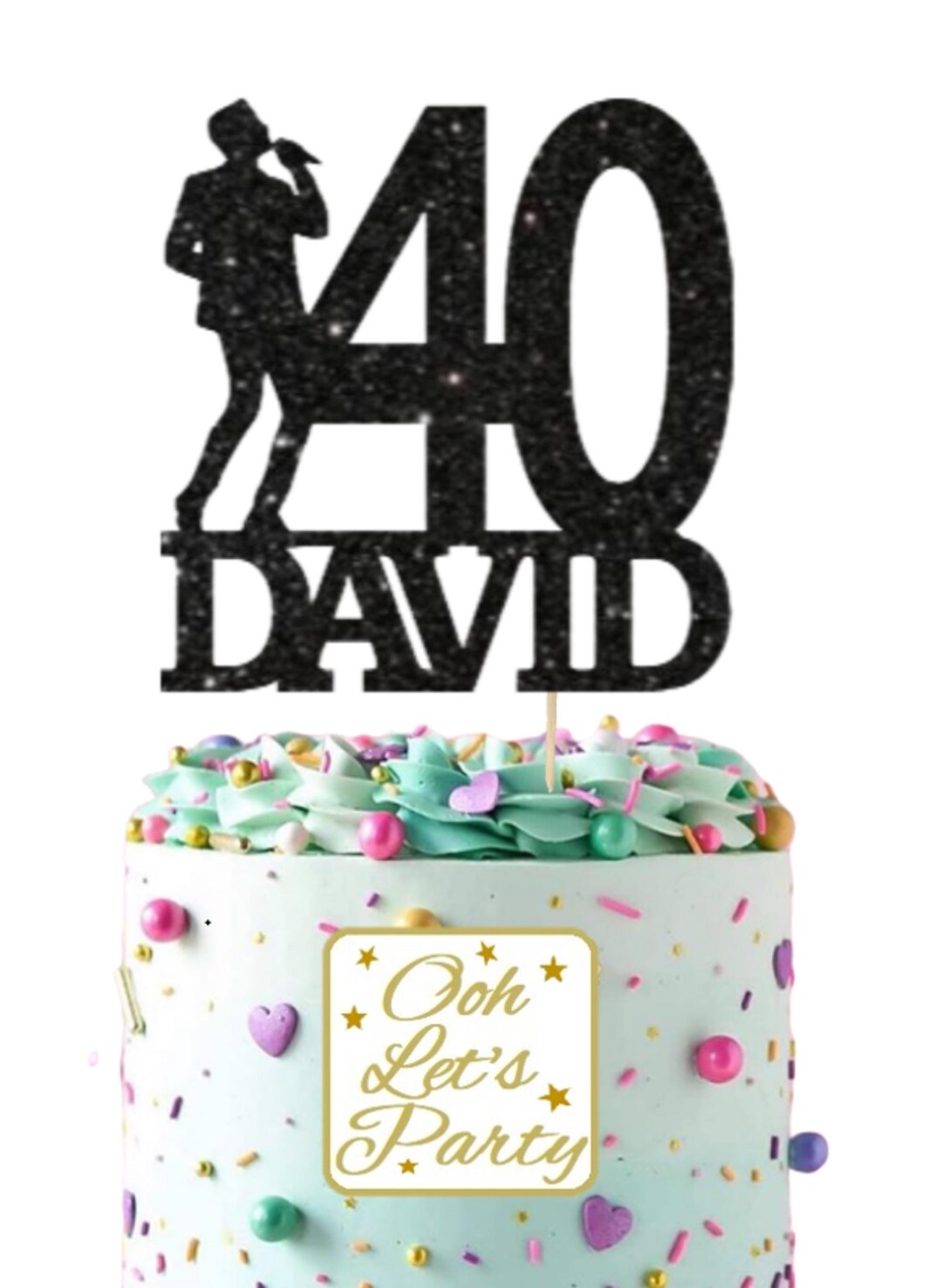 Extra Large Singer Birthday Cake Topper, Choose Your Name, Age & Colour ...