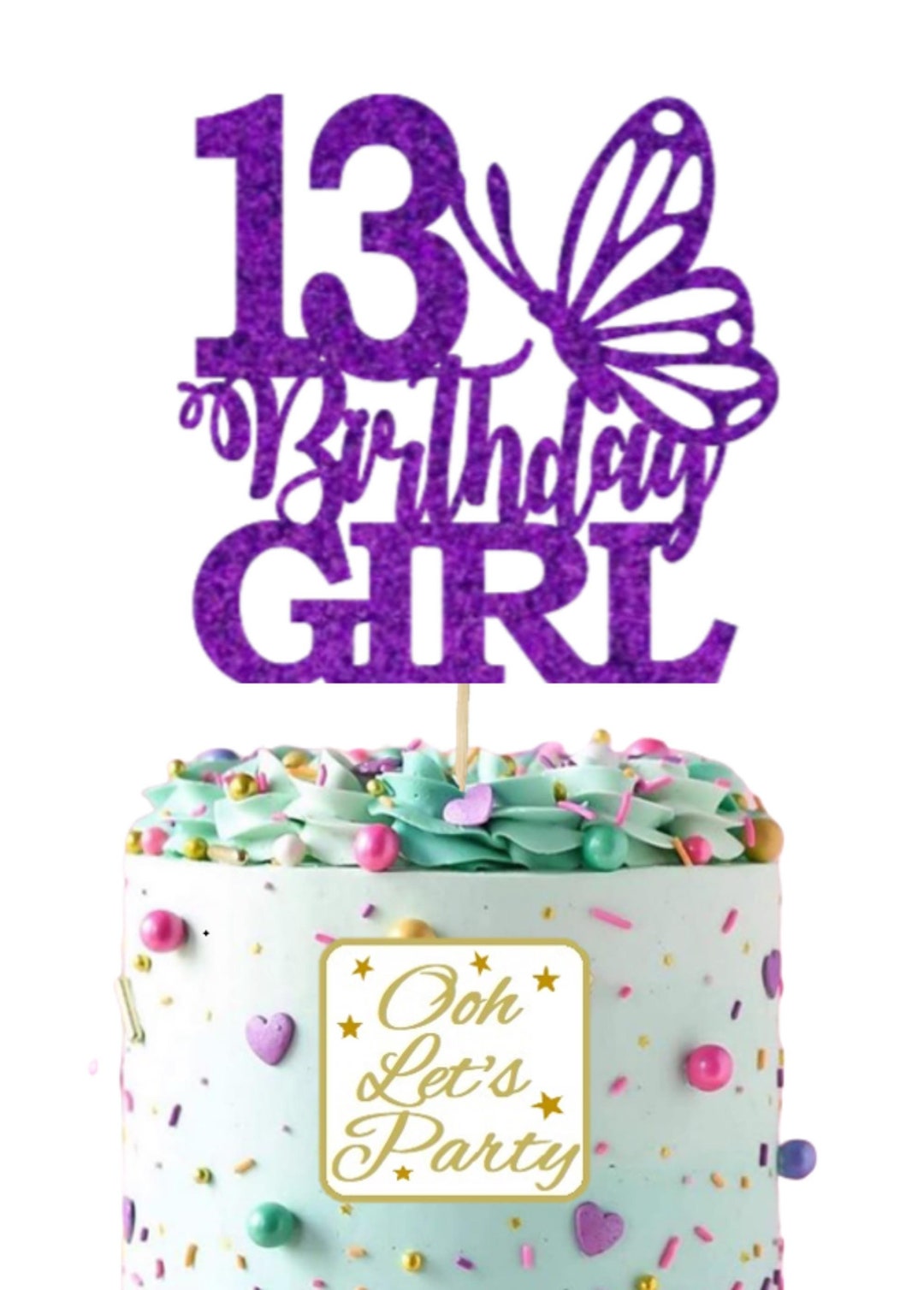 Extra Large Birthday Glitter Cake Topper, Choose Your Age & Colour - Etsy