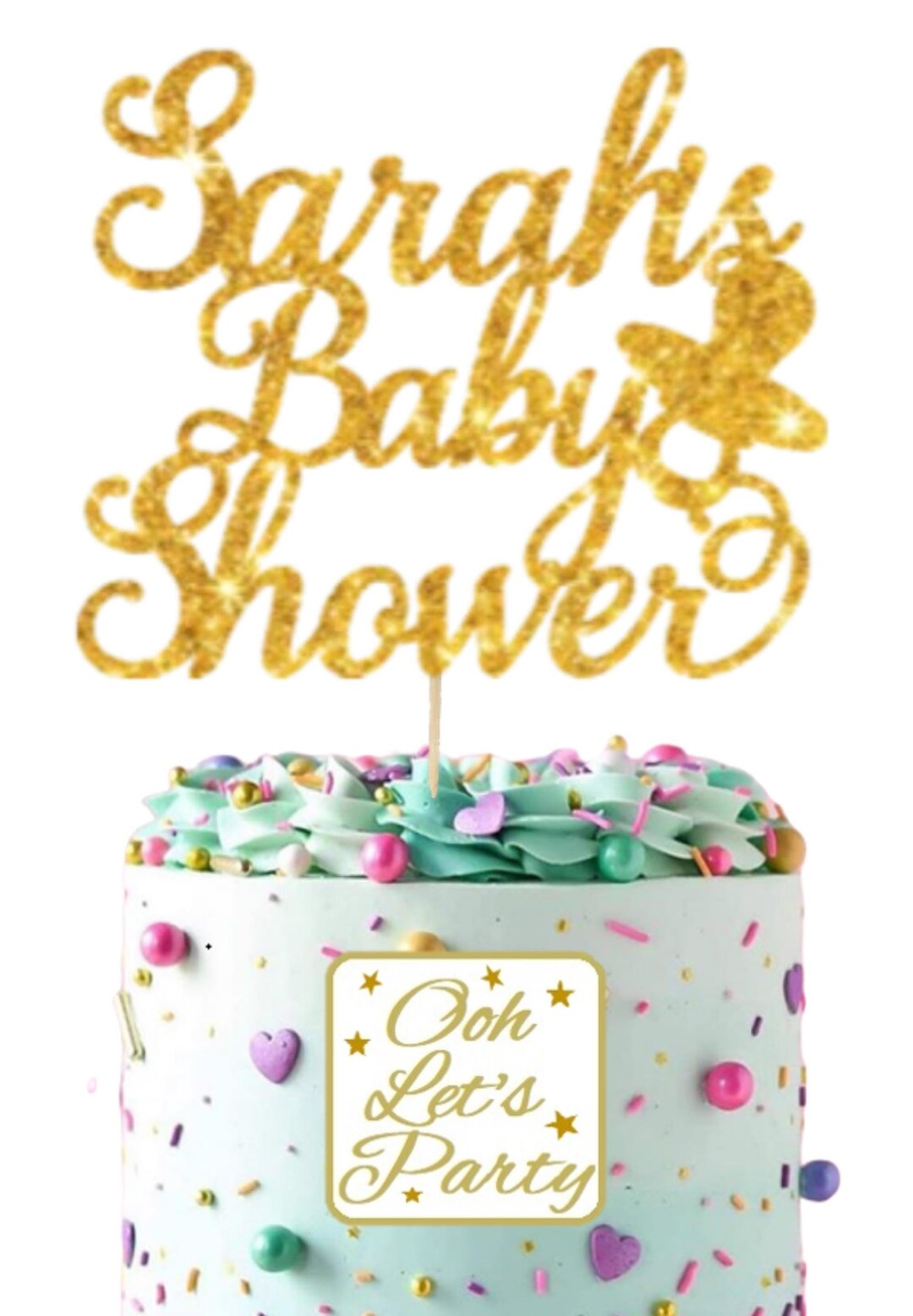 Extra Large Baby Shower Cake Topper, Choose Your Name & Colour, Party ...