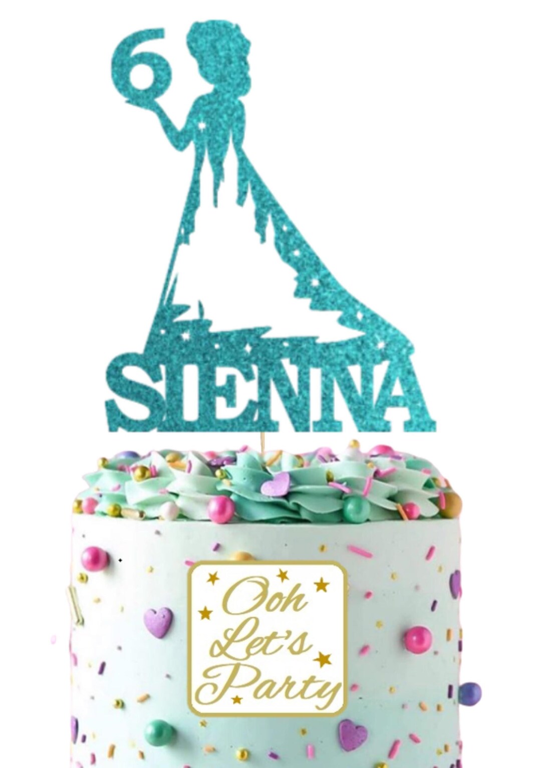 Extra Large Princess Birthday Cake Topper, Choose Your Name, Age ...