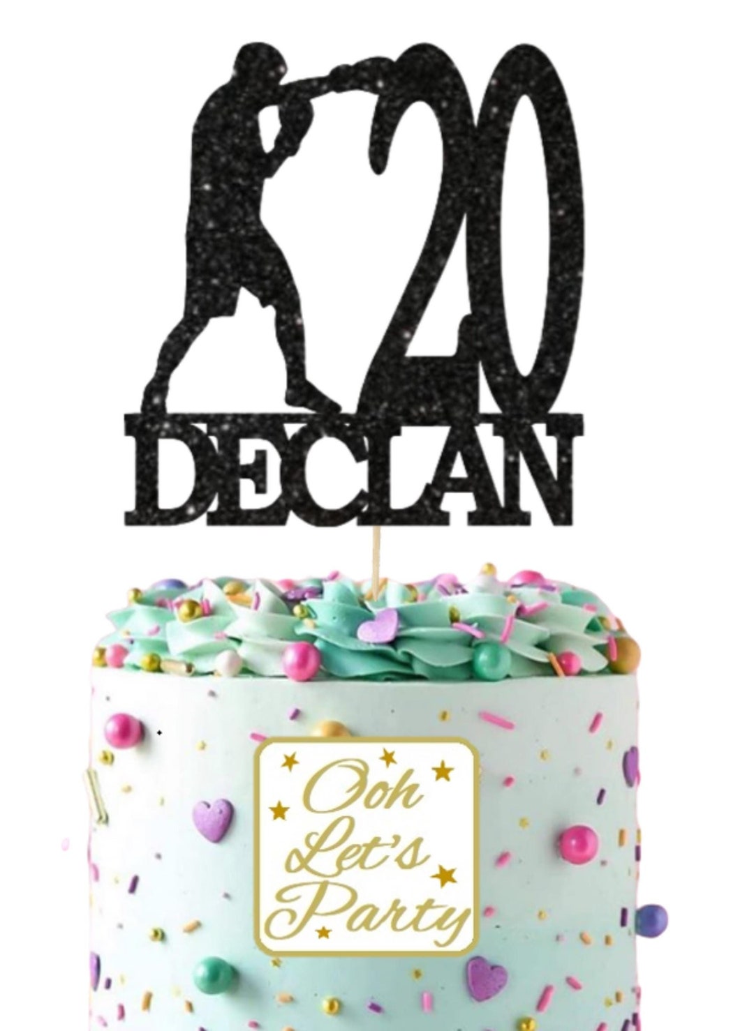 Extra Large Boxer Birthday Cake Topper, Choose Your Name, Age & Colour ...