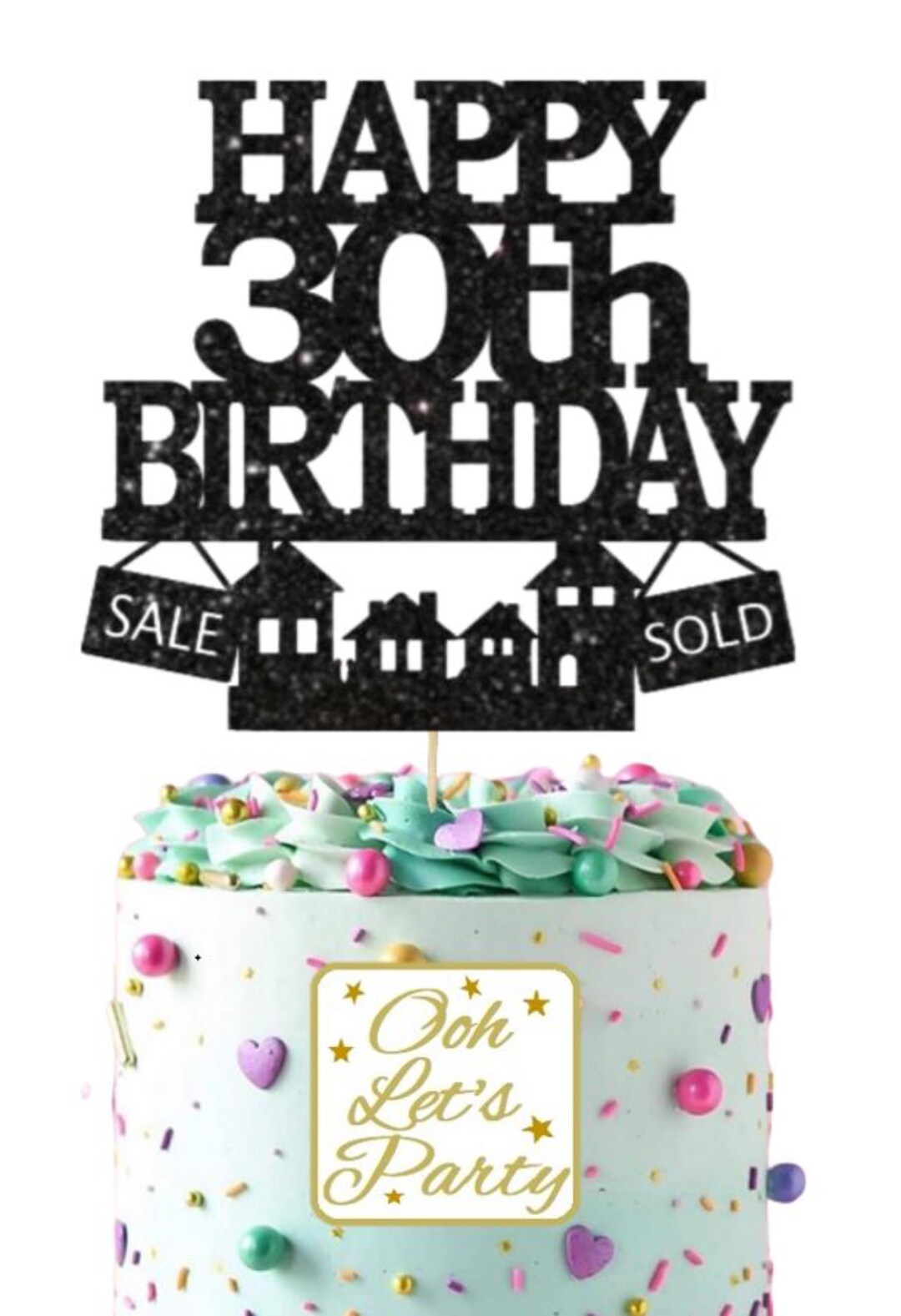 Estate Agent Birthday Cake Topper, Choose Your Age & Colour, Party ...