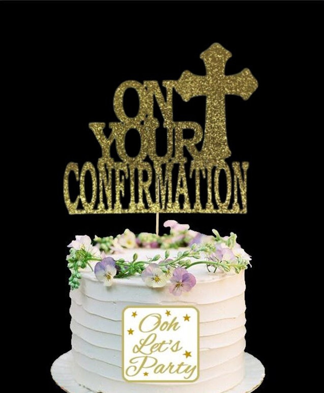 Extra Large Confirmation Cake Topper, Choose Your Colour, Party ...