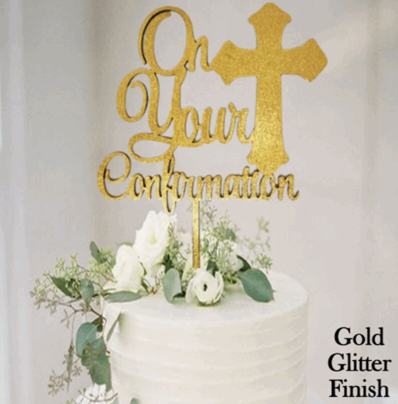 Confirmation Cake Topper Made From Wood, Keepsake Cake Topper, - Etsy