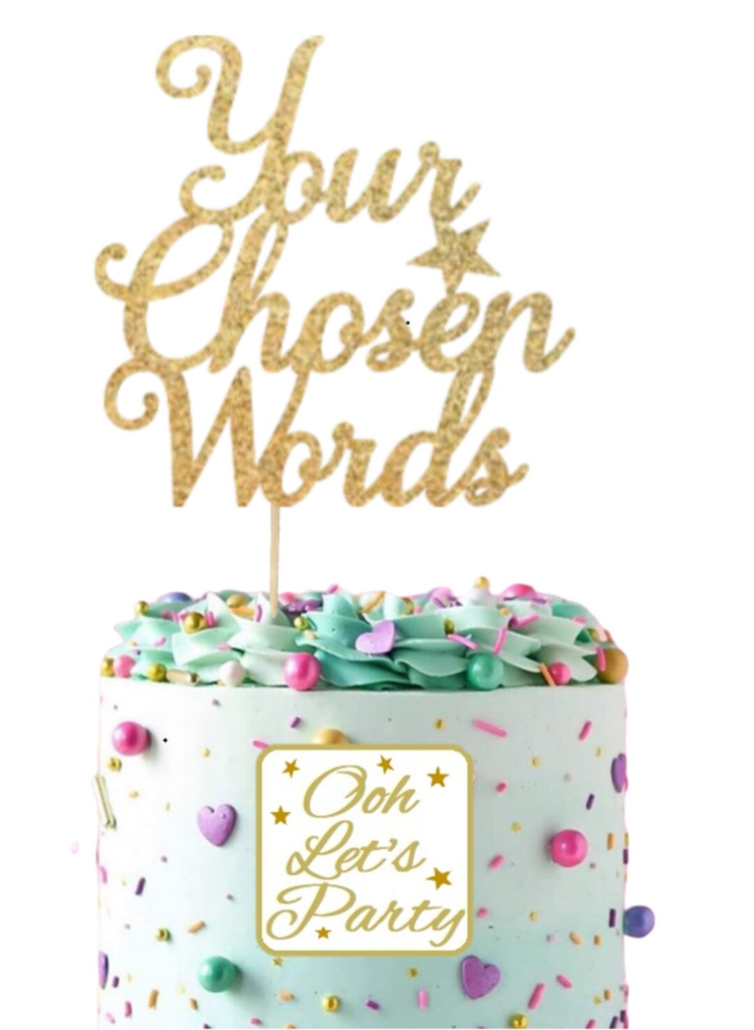 Extra Large Cake Topper, Customise With Your Choice of Words & Colour ...