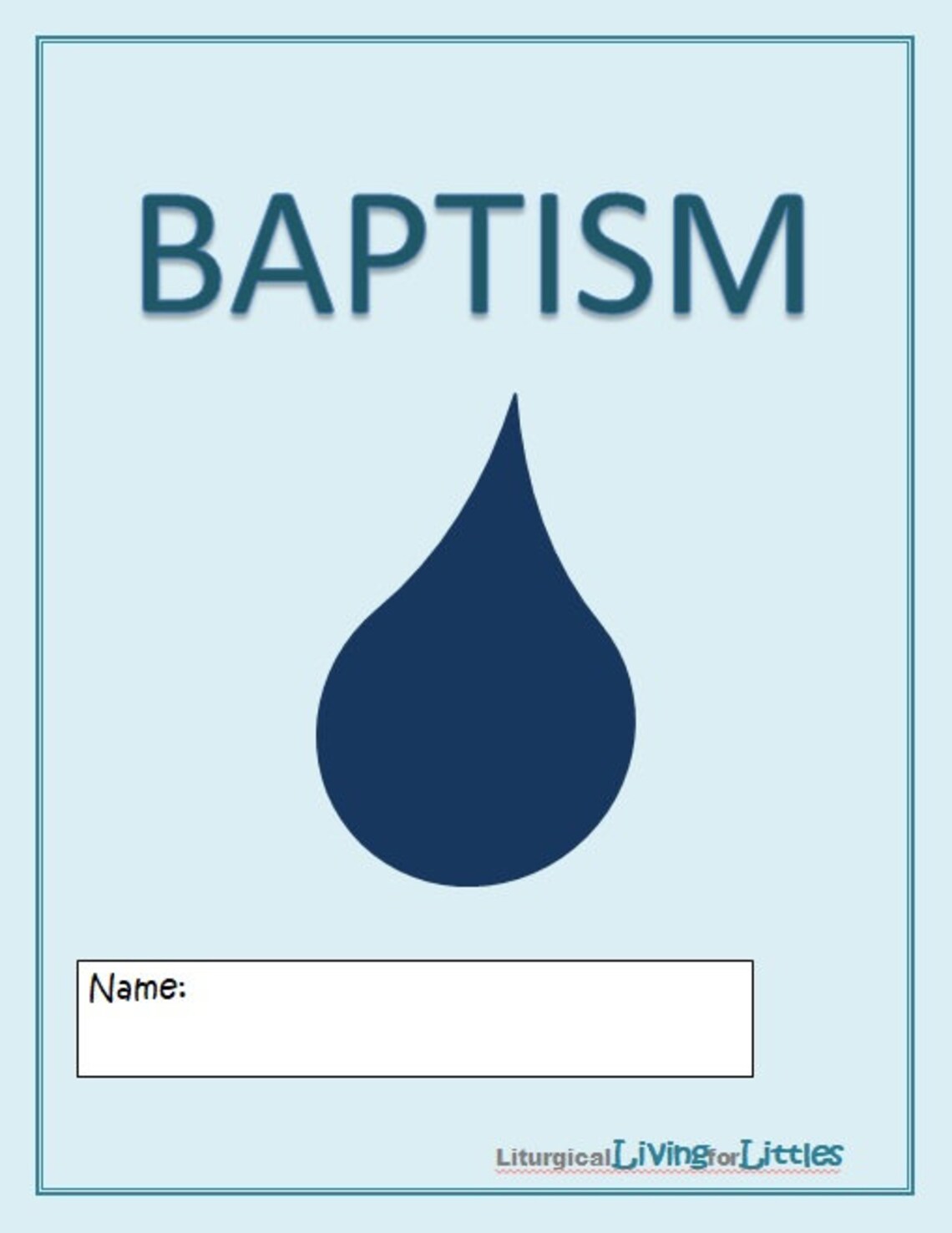 Sacrament of Baptism Unit | Etsy