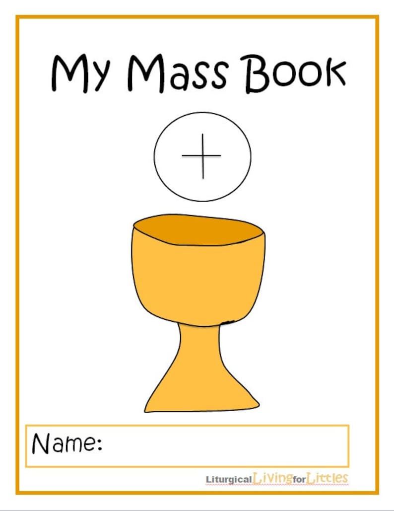 Mass Book for Kids PDF Download | Etsy