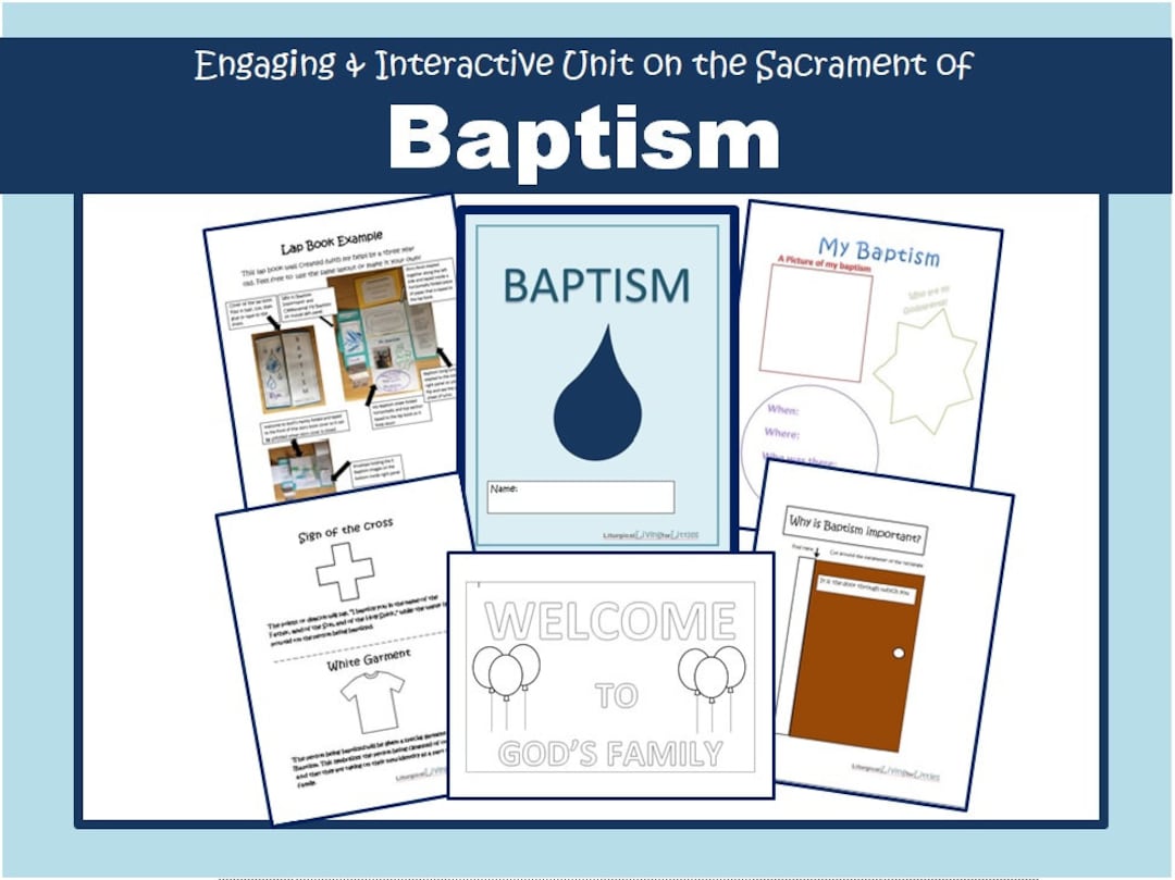 Sacrament of Baptism Unit - Etsy
