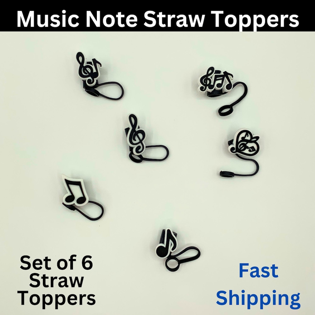 Music Note Straw Toppers Band Party Decor Music Theme Birthday Party ...