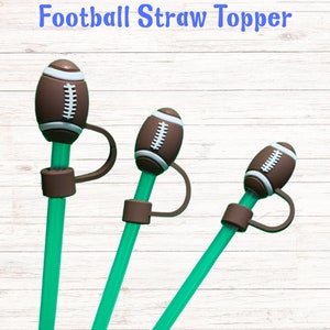 Football Themed Party Favor Football Straw Cover Football Player Gift ...