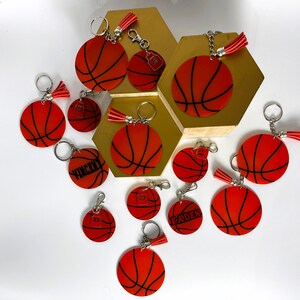 Personalized Basketball Name Tag Custom Basketball Keychain Basketball ...
