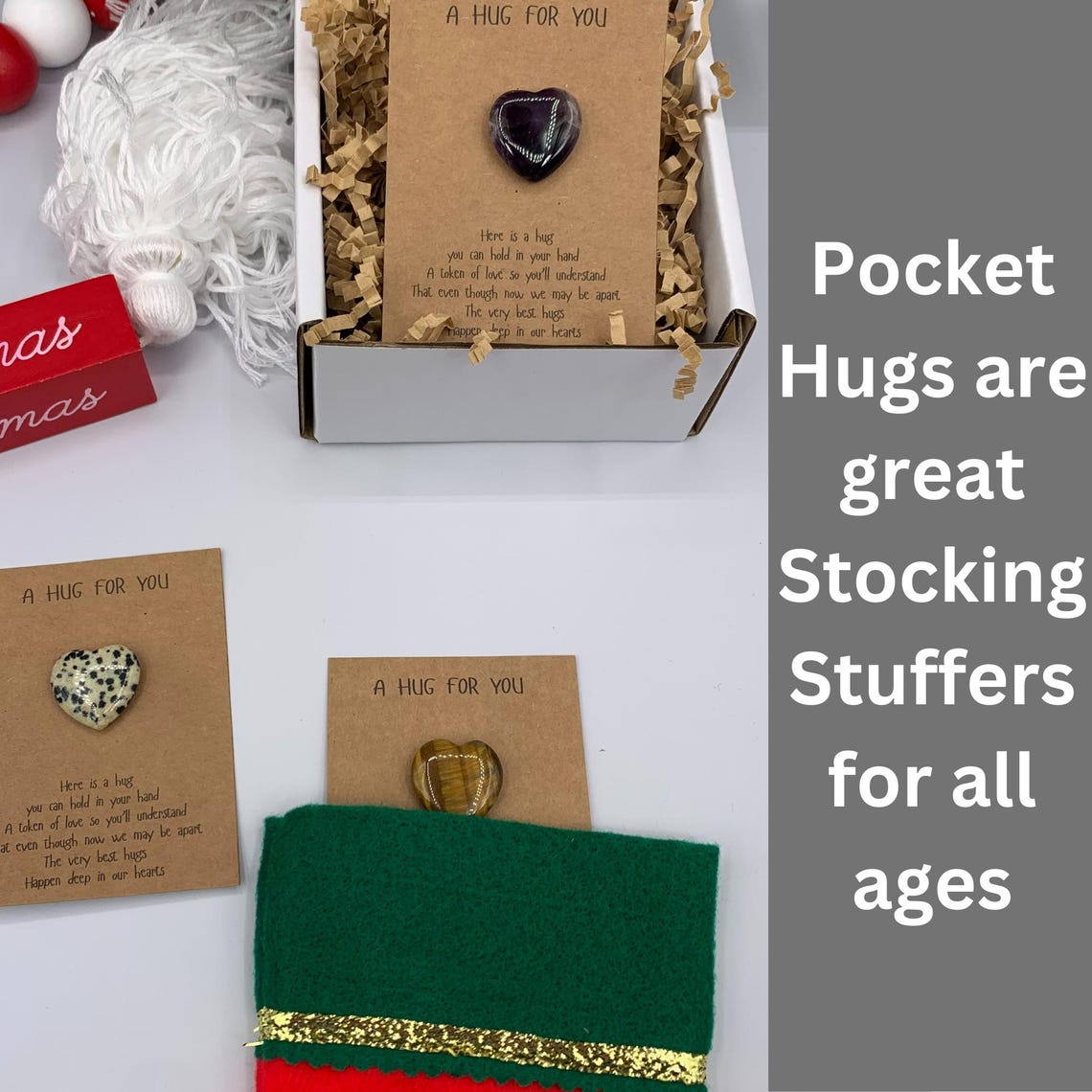 Pocket Hug Long Distance Gift Anxiety Relief Gift Comfort Stone Worry ...