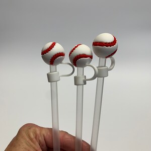 Baseball Straw Topper Baseball Team Party Favor Baseball Theme Party ...