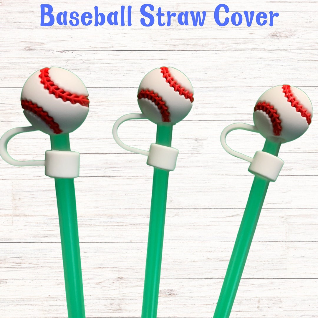 Baseball Straw Topper Baseball Team Party Favor Baseball Theme Party ...