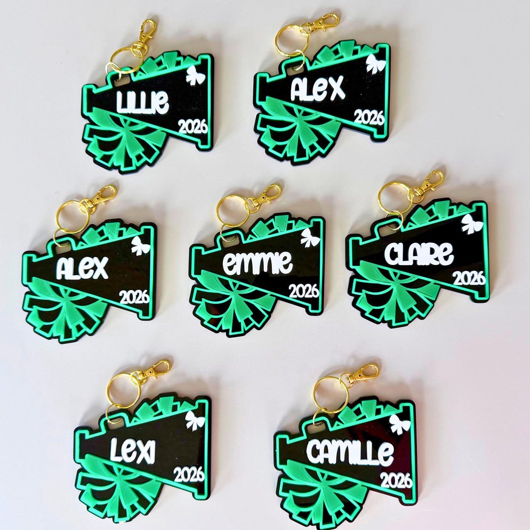 Custom Cheerleader Bag Tag Team Spirit Gift Cheerleader Competition ...