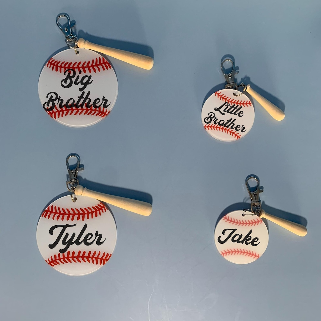 Personalized Baseball Name Tag Custom Baseball Keychain Baseball Team ...