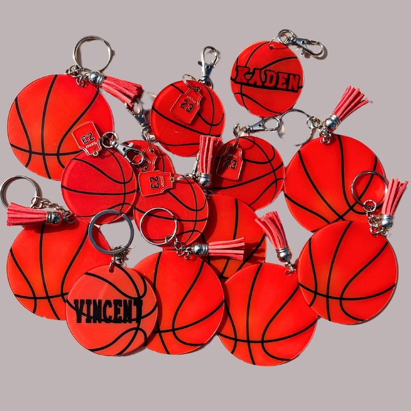 Basketball Keychain - Etsy
