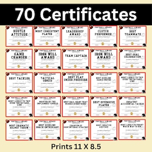 Funny Football Team Award Ceremony Certificate Digital Download ...