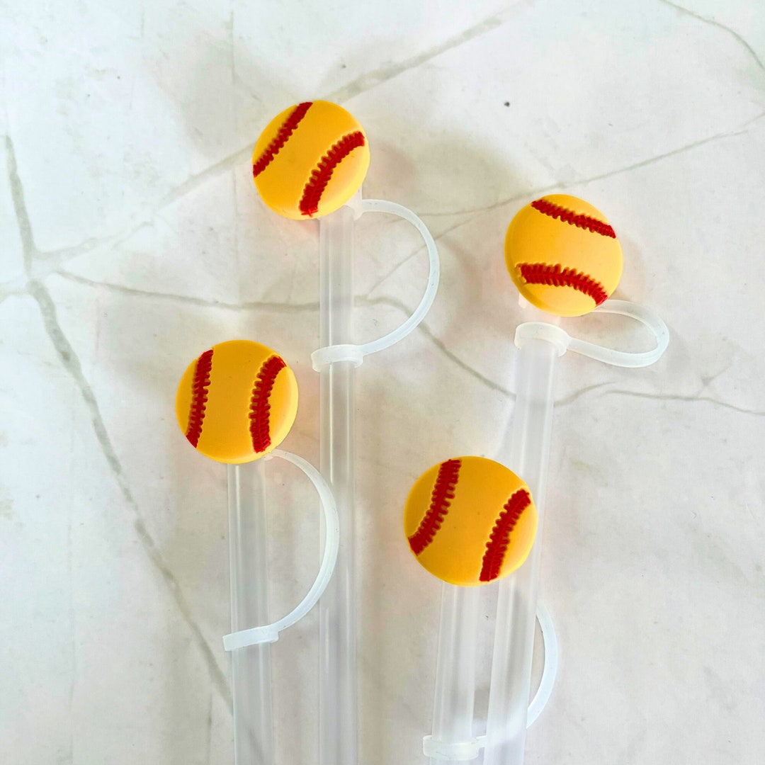 Softball Straw Cover Stanley Tumbler Accessory Softball Party Favor ...