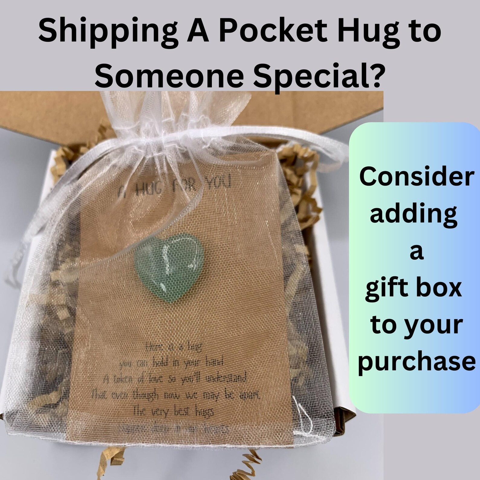 Pocket Hug Long Distance Gift Anxiety Relief Gift Comfort Stone Worry ...
