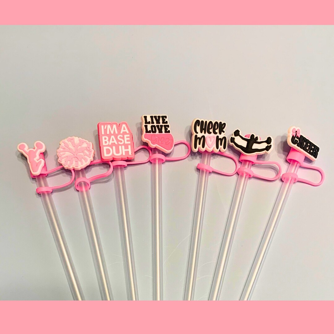 Cheer Straw Cover Teen Cheerleader Party Favor Preteen Girl Cheer Squad ...