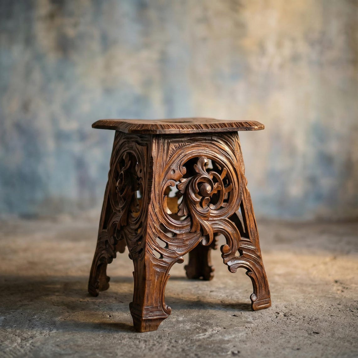 Gothic Revival Carved Walnut Stool, Tracery Panels, C.1880–1900 - Etsy