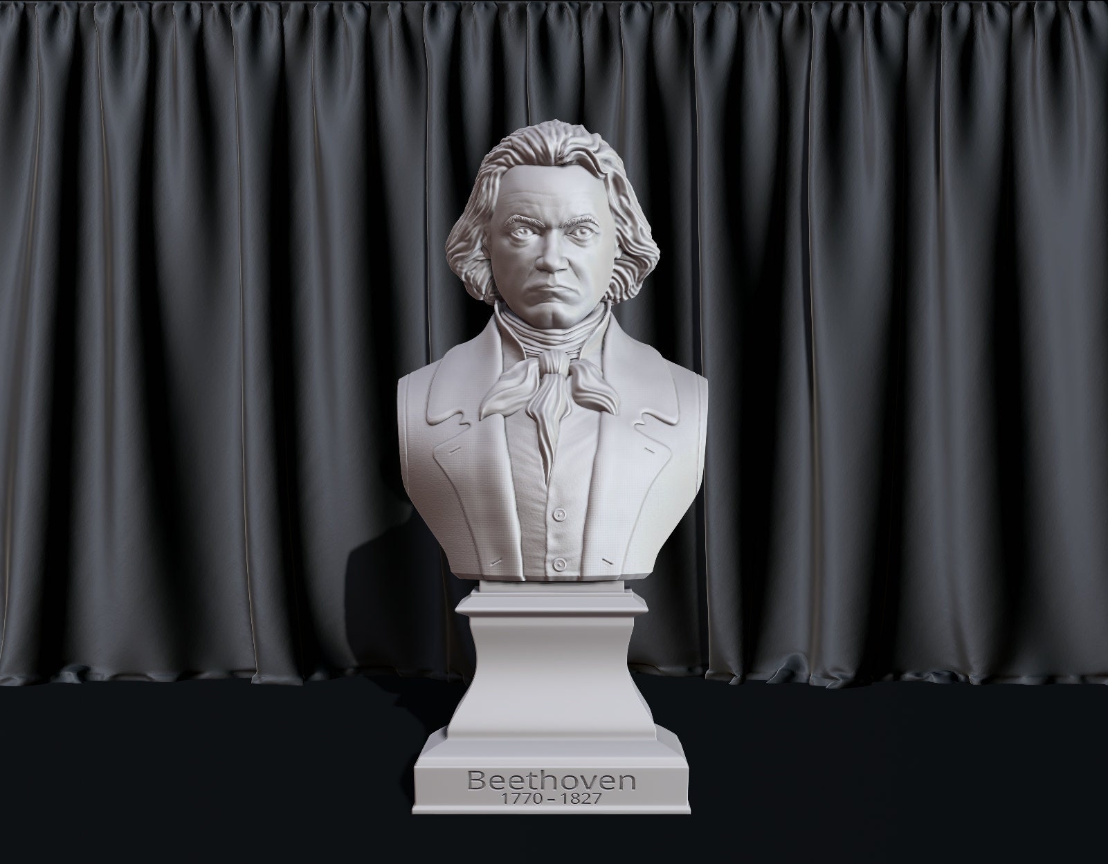 Ludwig Van Beethoven Bust Model Printing Miniature Assembly File Stl ...