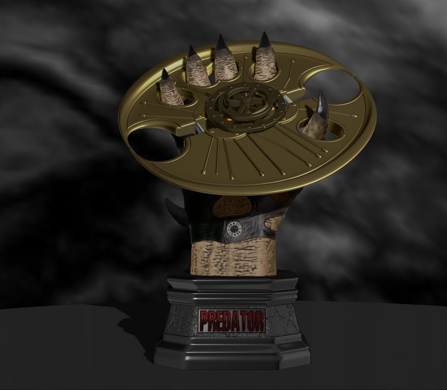 Predator 2 Smart Disc With Predator Hand File STL – OBJ for 3D Printing ...