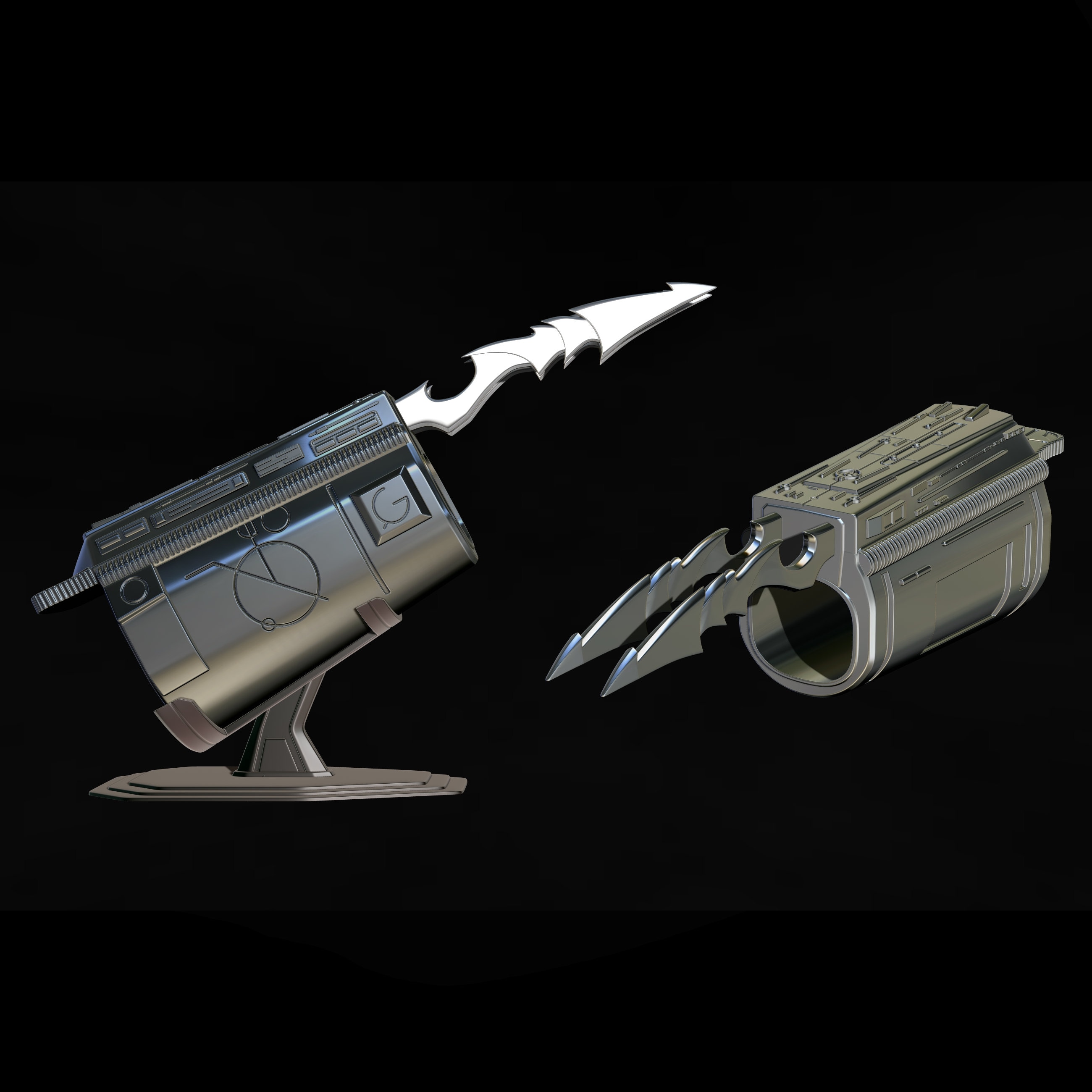 Predator Gauntlet Forearm Right Two Versions File STL-OBJ for - Etsy