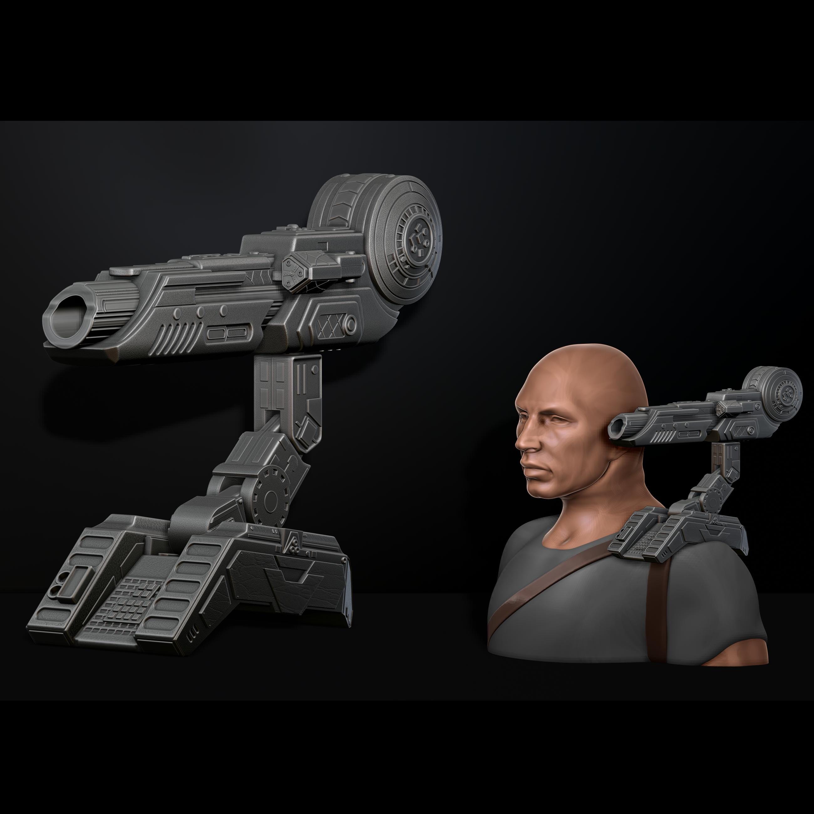 Predator Shoulder Cannon Plasma Two Size File STL – OBJ for 3D Printing ...