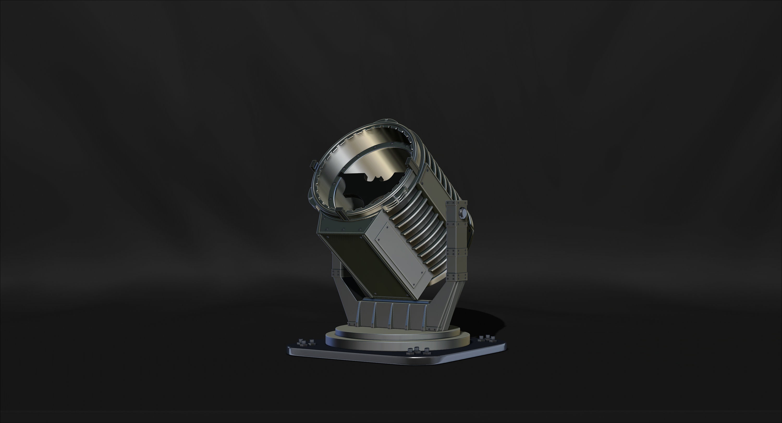 Bat Signal Searchlight Lamp 3D Model Miniature Assembly File STL-OBJ ...
