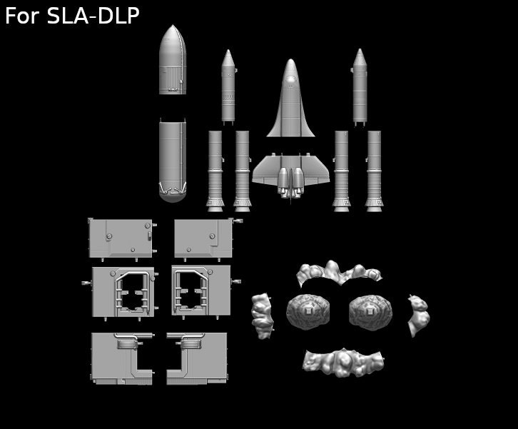 Space Shuttle File Stl for All 3D Printer, Two Versions on Platform and ...