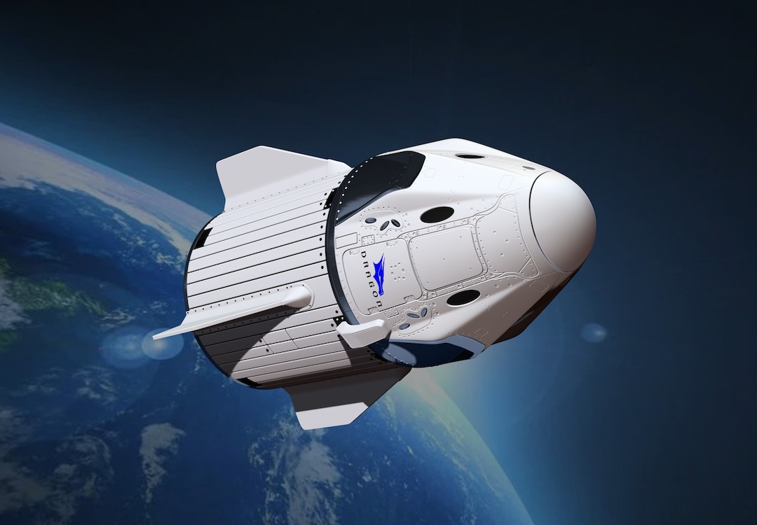 Spacex Crew Dragon Model Printing File STL - OBJ for 3D Printing - Etsy