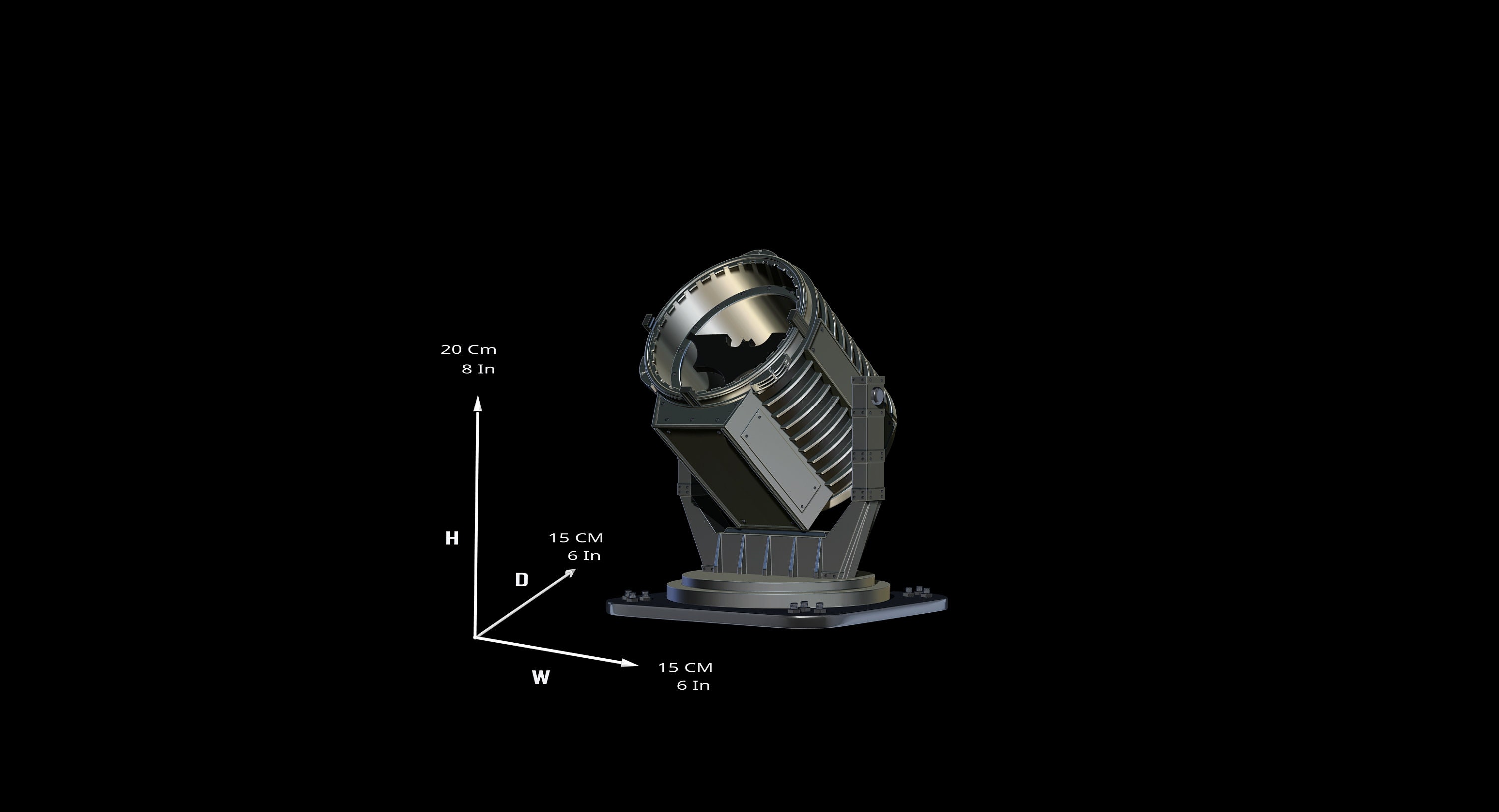 Bat Signal Searchlight Lamp 3D Model Miniature Assembly File STL-OBJ ...