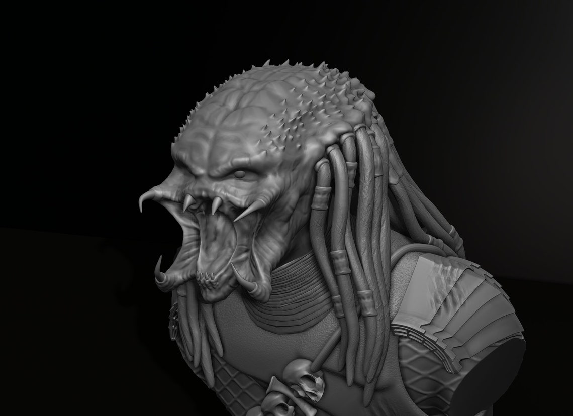 Predator Bust - File STL for 3D Printing - Figurine 3D Printing ...