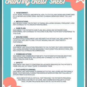 CHARTING CHEAT SHEET - Etsy